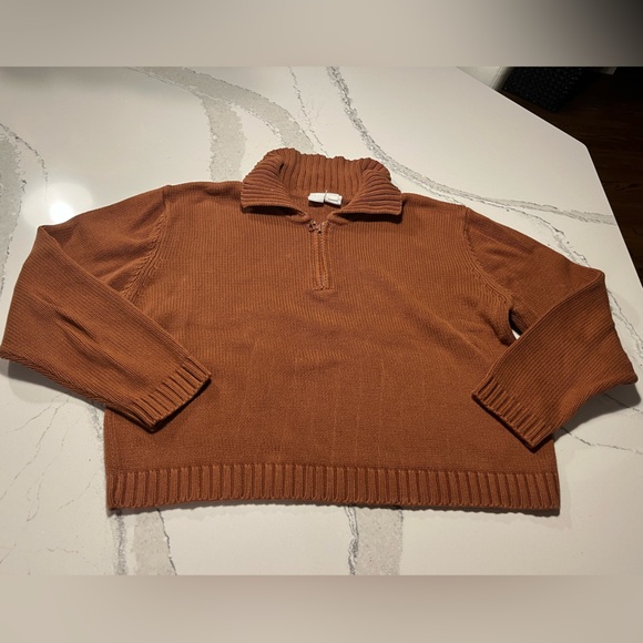 Sweaters | Cw Sweater With Collar Color Brown Womens Size Large | Poshmark